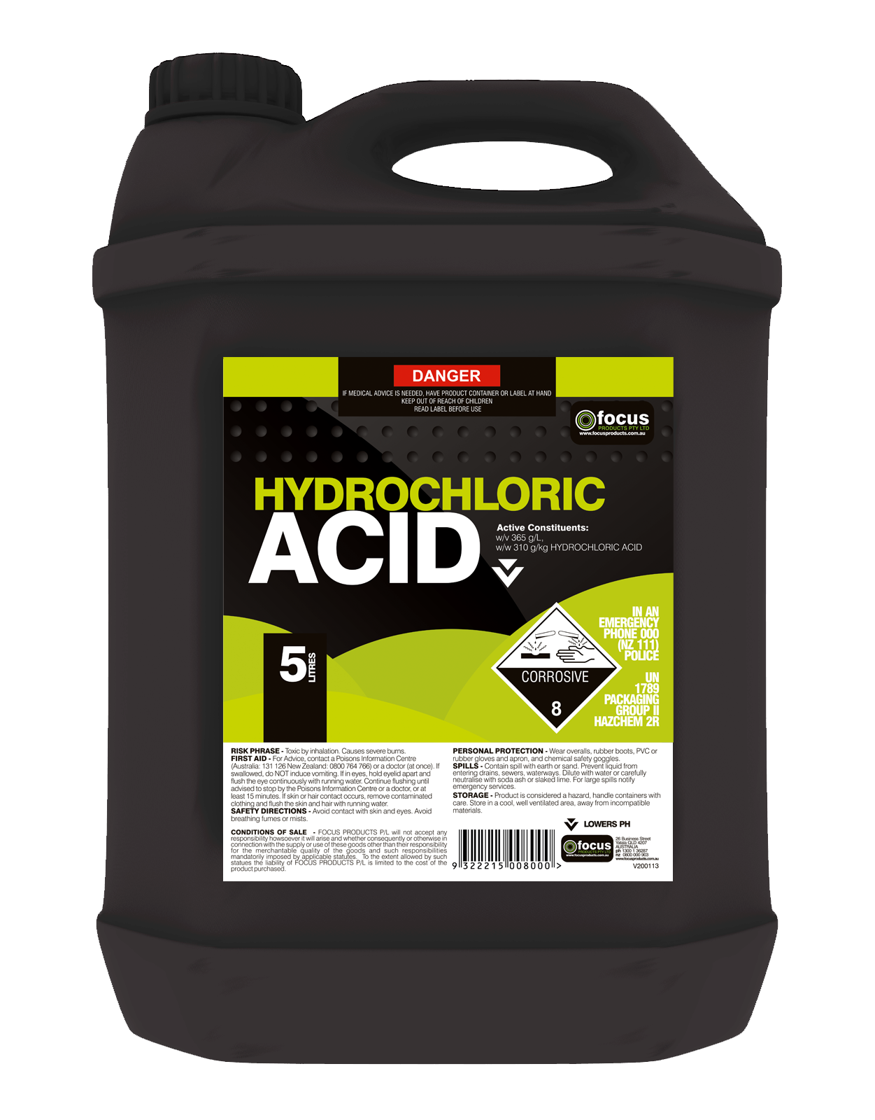 5L Hydrochloric Acid – Halogen Group